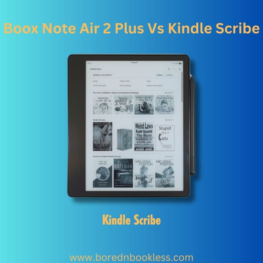 Kindle Scribe Vs Onyx Boox Note Air 2 Plus : The Showdown BorednBookless